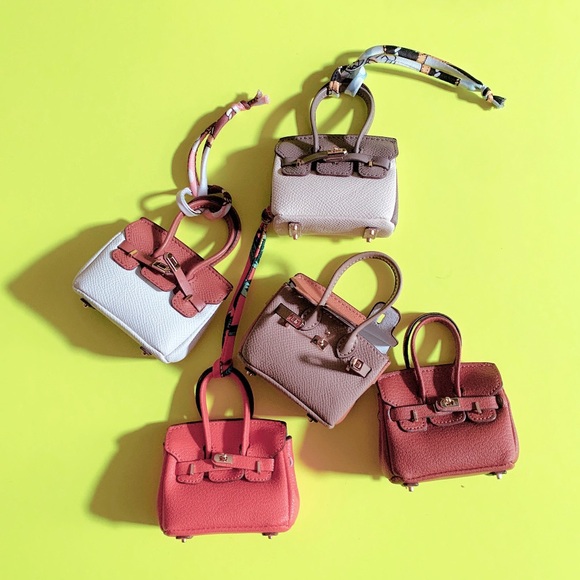 Bags | Mini Birkin Bag Charms Luxury Inspired Keychain Charm Trend 225 ...